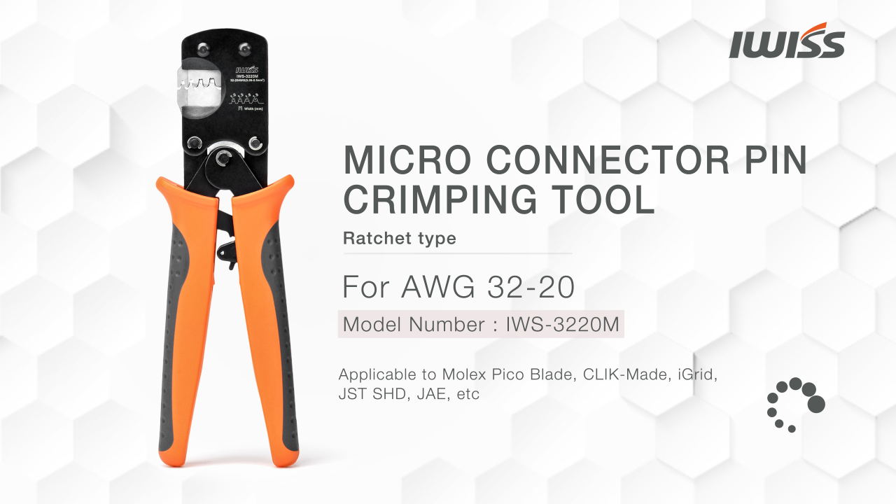 Watch IWISS IWS-3220M Micro Connector Pin Crimping Tool 32-20AWG on ...