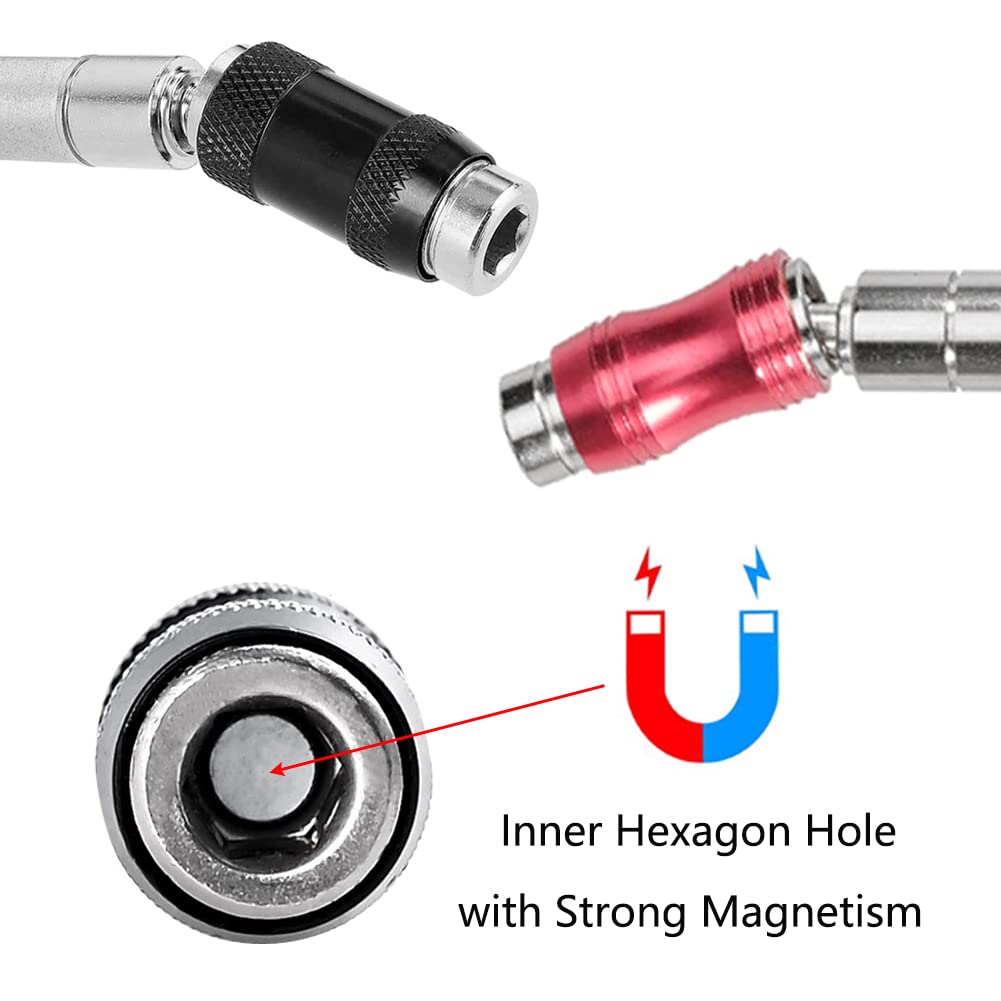 Magnetic Pivoting Bit Holder Flexible Extension Mesee 3-Piece Pivoting ...