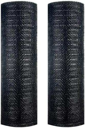 Deco Mesh 10 Inch- Deco Mesh Wreath Supplies- Black Poly Burlap Mesh ...