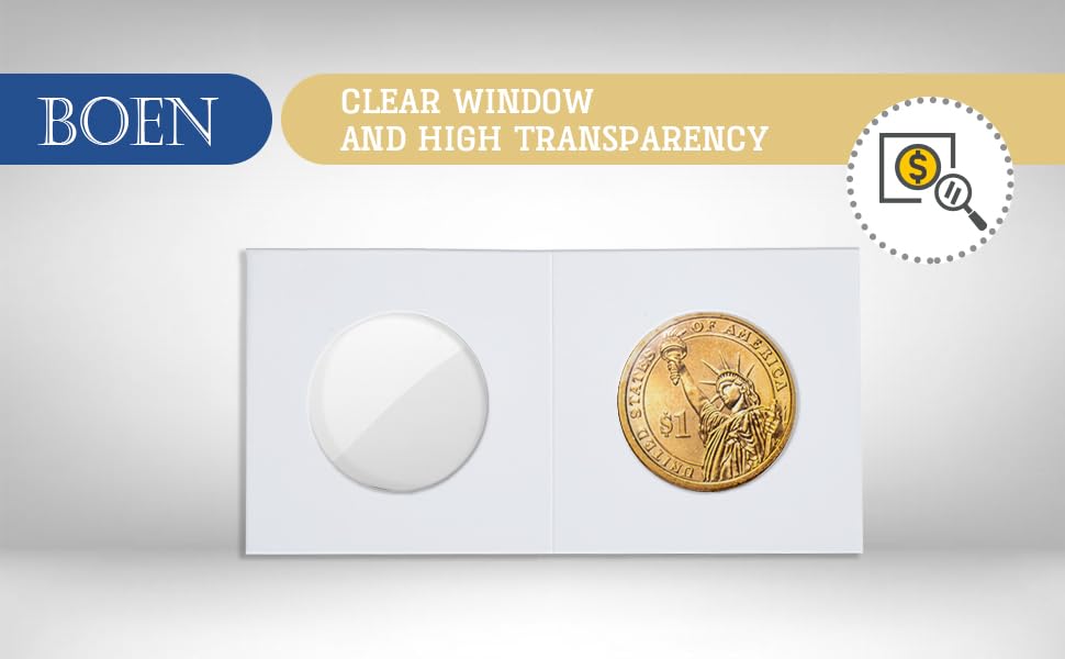 Snapklik.com : 300PCS Coin Flips In 6 Sizes Cardboard Coin Holders For ...