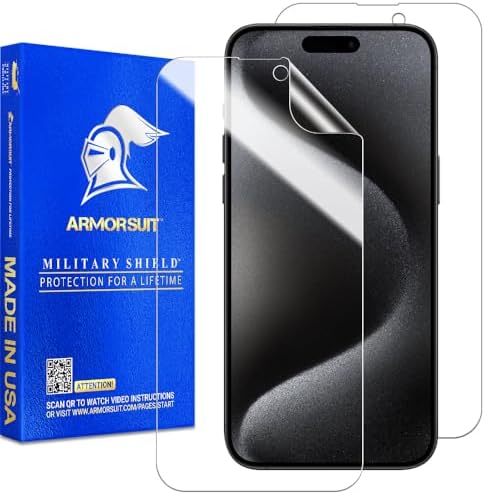 Amazon.com: ArmorSuit 2 Pack Screen Protector for iPhone 15 Pro Max [6. ...