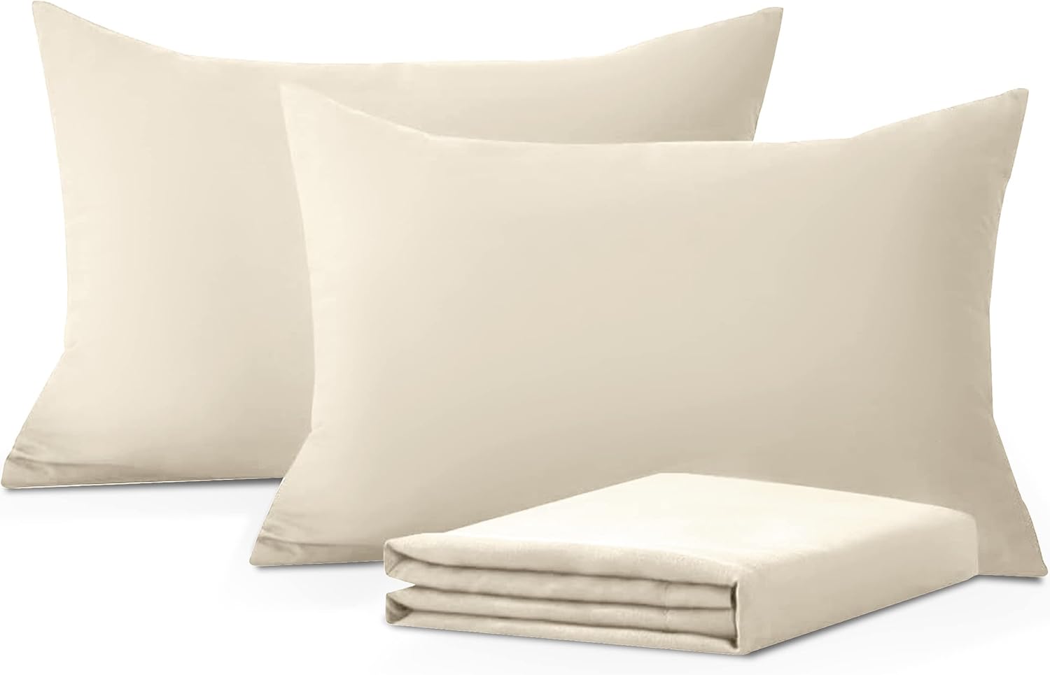 Moonlight Bedding Pillow Cases 2 Pack – Cream Pillowcases Envelope ...