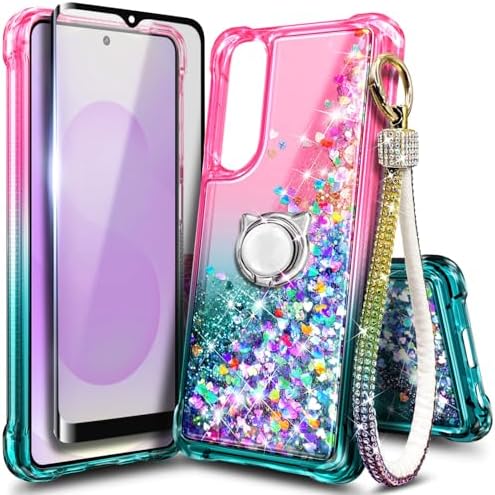 Amazon.com: WDHD Compatible with Samsung Galaxy S25-Edge Case Pink/Aqua ...