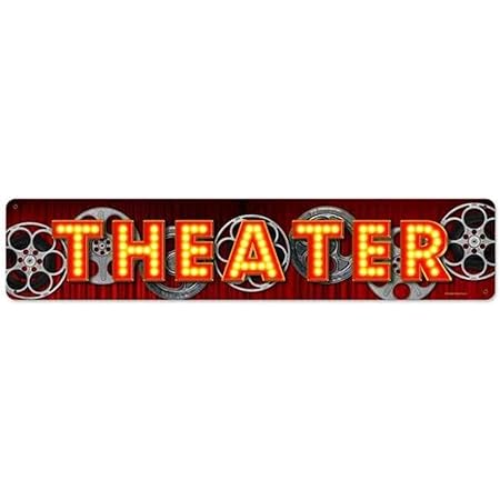 Amazon.com: NOW SHOWING movie theatre sign home theater decor : Home ...