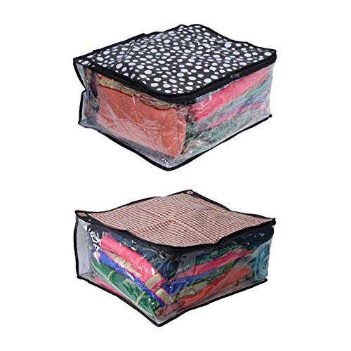 Home Layer Saree/Clothes Storage/Organizer/Cover Transparent & Large ...
