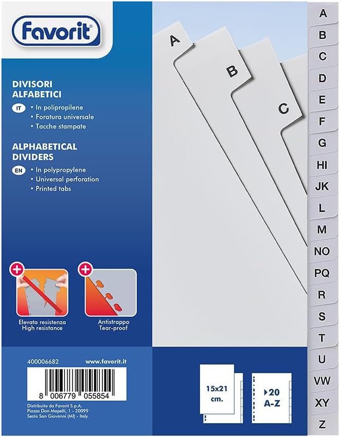 ELBA 400006647 - Register A5 grau AZ 1 2 Höhe : Amazon.de: Bürobedarf ...