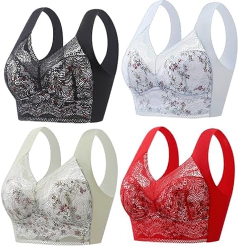 3 Pack Posture Correction Bra, Push-Up Full Cup Bra, Women's Lace Bra ...