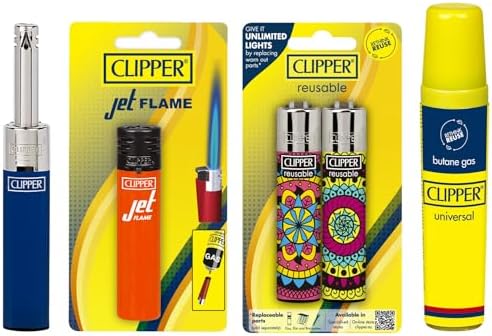 Amazon.com: Clipper Lighter Bundle - 5-Piece Set with 1 Minitube, 2 ...