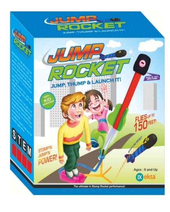 Jump Rocket Launcher Flies Up To 150 Feet-3 Rockets Outdoor Toy Game ...