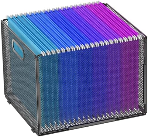 Amazon.com : MaxGear Mesh Hanging File Organizer Box, Metal Storage ...