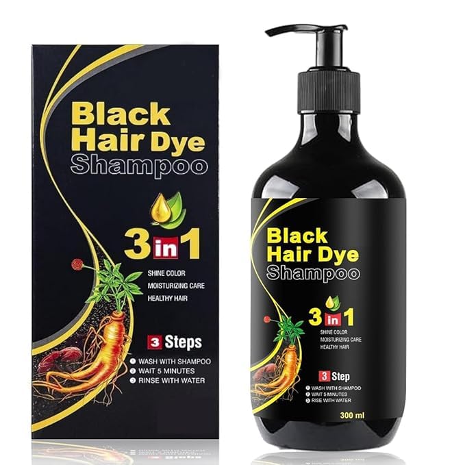 Buy Organic Herbal 3 in 1 Hair Dye Instant Black Hair Shampoo for Women ...
