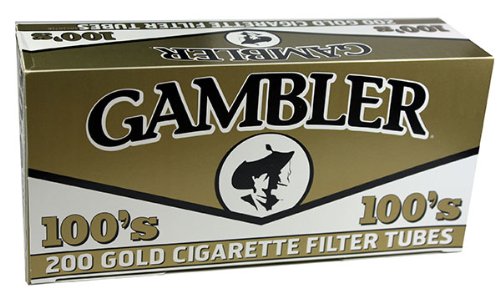 Amazon.com: Gambler Gold/Light 100s Size RYO Cigarette Tubes 200ct Box ...
