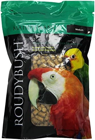 RoudyBush Bird Food Pellet, Medium Breeds, Adult, Unflavored, 22 Ounces ...