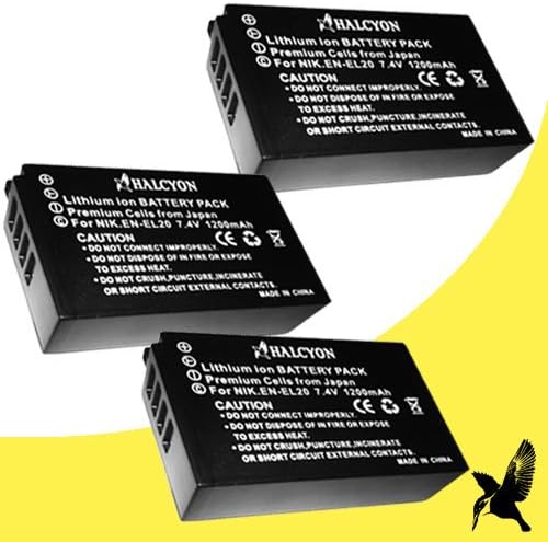 Amazon.com: Three Halcyon 1200 mAH Lithium Ion Replacement Battery for ...