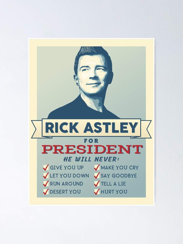 Buy GAVIMAX Rick Astley for President Online at desertcartINDIA