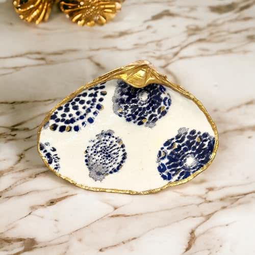 Amazon.com: XL CLAM Decoupage Trinket/Jewelry Dish | Shell Art Jewelry ...