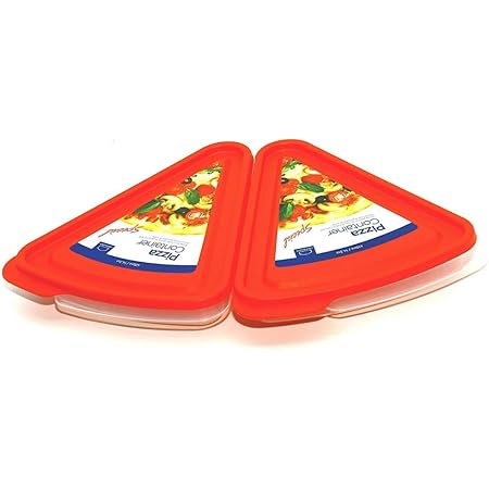 Amazon.com: Pizza Slice Container Storage with Lids. Tray, Holder and ...