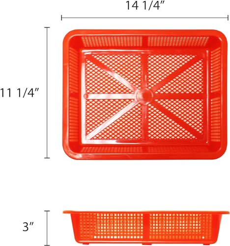 Snapklik.com : 14-1/4 X 11-1/4 Square Colander Strainer Basket Red ...