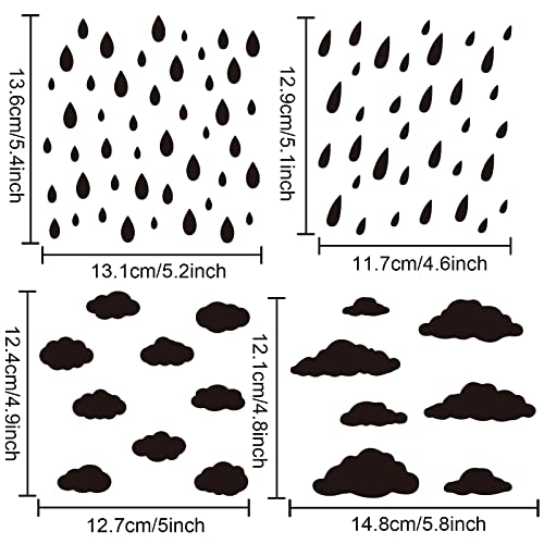 MAYJOYDIY Raindrop Cloud Stencil Sky Cloud Stencils for Painting 30 ...