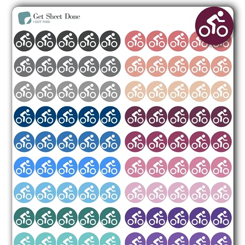 Amazon.com: Spin Bike Biking Planner Stickers / 110 Vinyl Dot Stickers ...