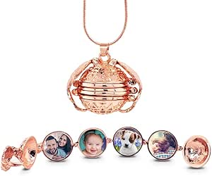 Amazon.com: PicturesOnGold.com Antiqued Expandable 4 Photo Ball Locket ...