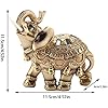 Amazon.com: Feng Shui Elephant Statue Golden Collectible Wealth Lucky ...
