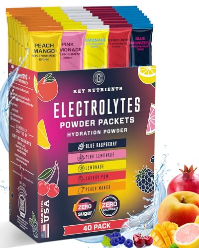 Snapklik.com : Electrolytes Powder Packets - 40 Pack Hydration Packets ...
