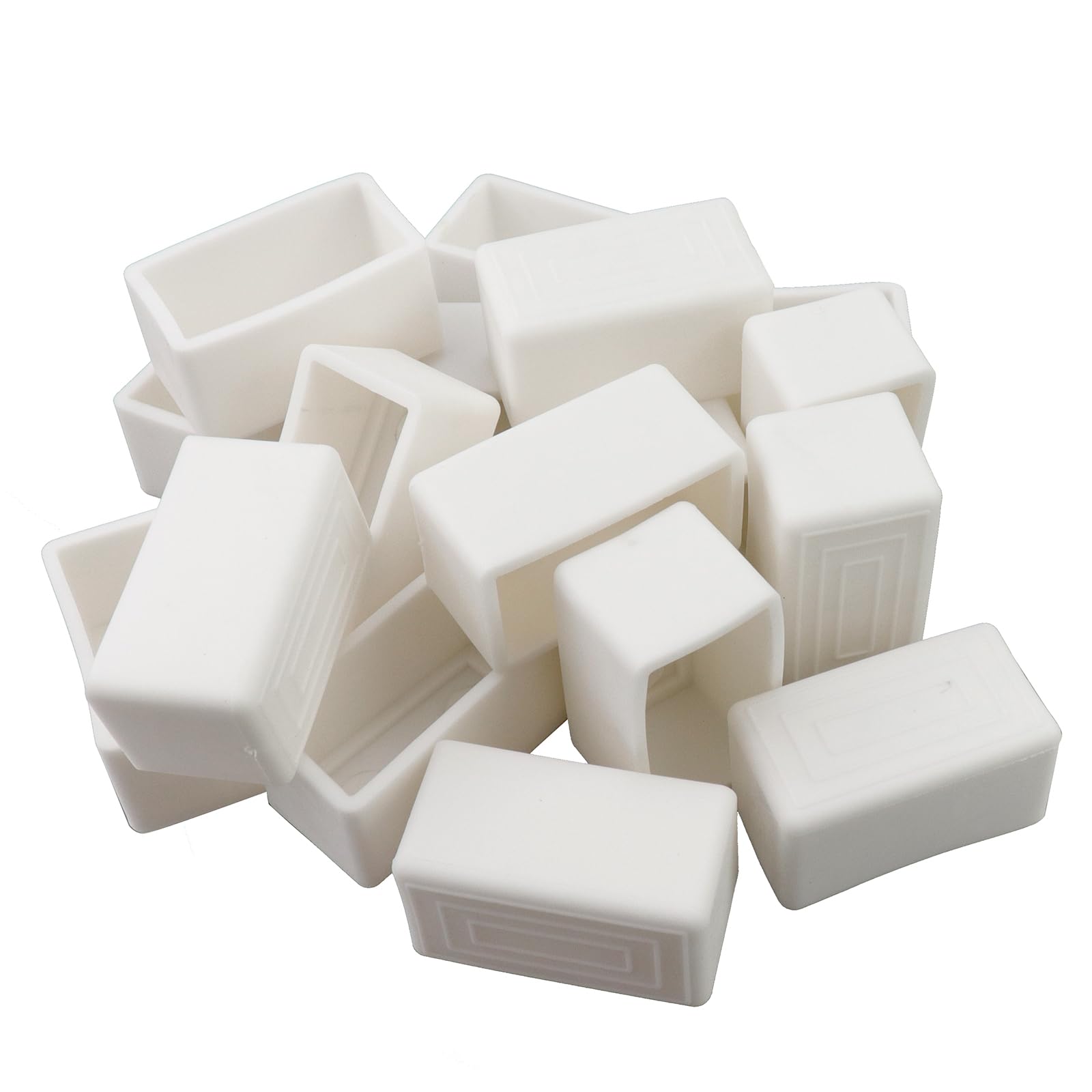 Antrader Rectangle Shaped Rubber PVC Furniture Pads Table Chair Leg ...