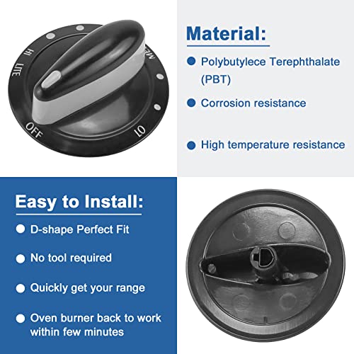 74011287 Surface Gas Range Burner Knob Cooktop Burner Control Knob ...