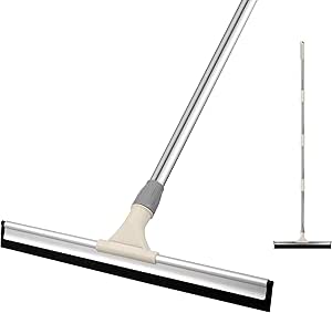 Amazon.com: Tiumso 17'' Floor Squeegee Broom, 60'' Long Handle Squeegee for Floor, Heavy Duty ...