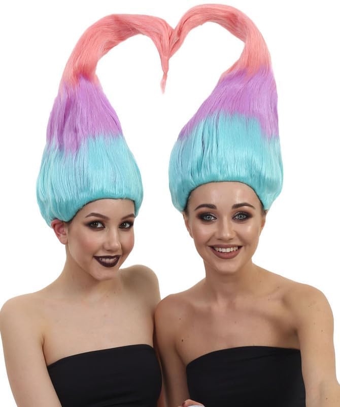 Amazon.com: BC GOODS BY Twin Troll Wig Detachable Set 2 | Adult Rainbow ...