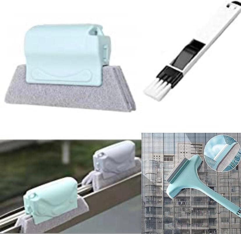 BELOXY Window Groove Frame Screen & Cleaning Wiper, Long Handle Washing ...
