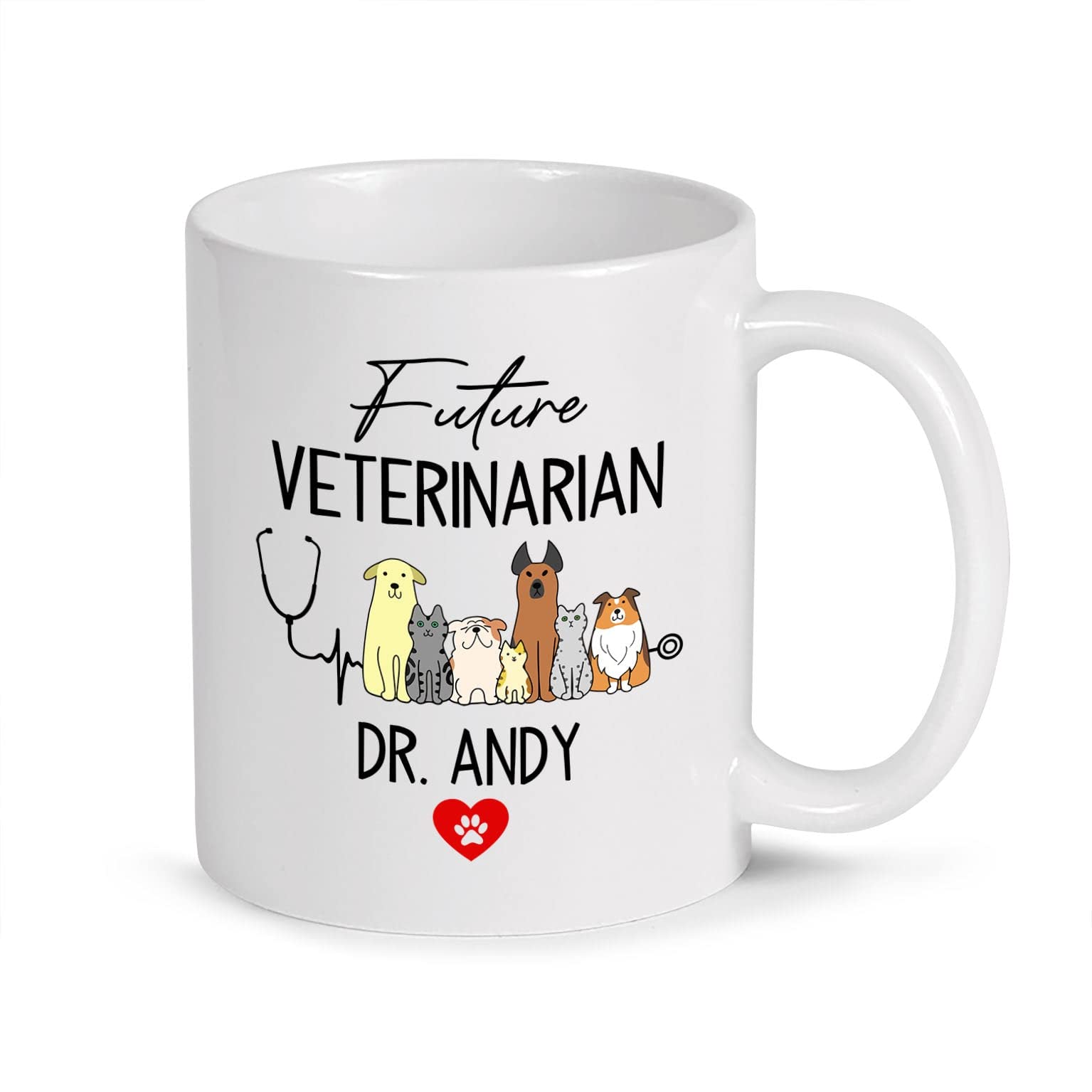 Amazon.com: Customized Veterinarian Name Mug, Future Veterinarian Mug ...