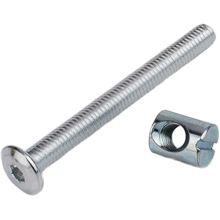 Flammi 10 Pack M6 x 60mm Bolts Nuts Allen Head Screws Barrel Nuts for ...