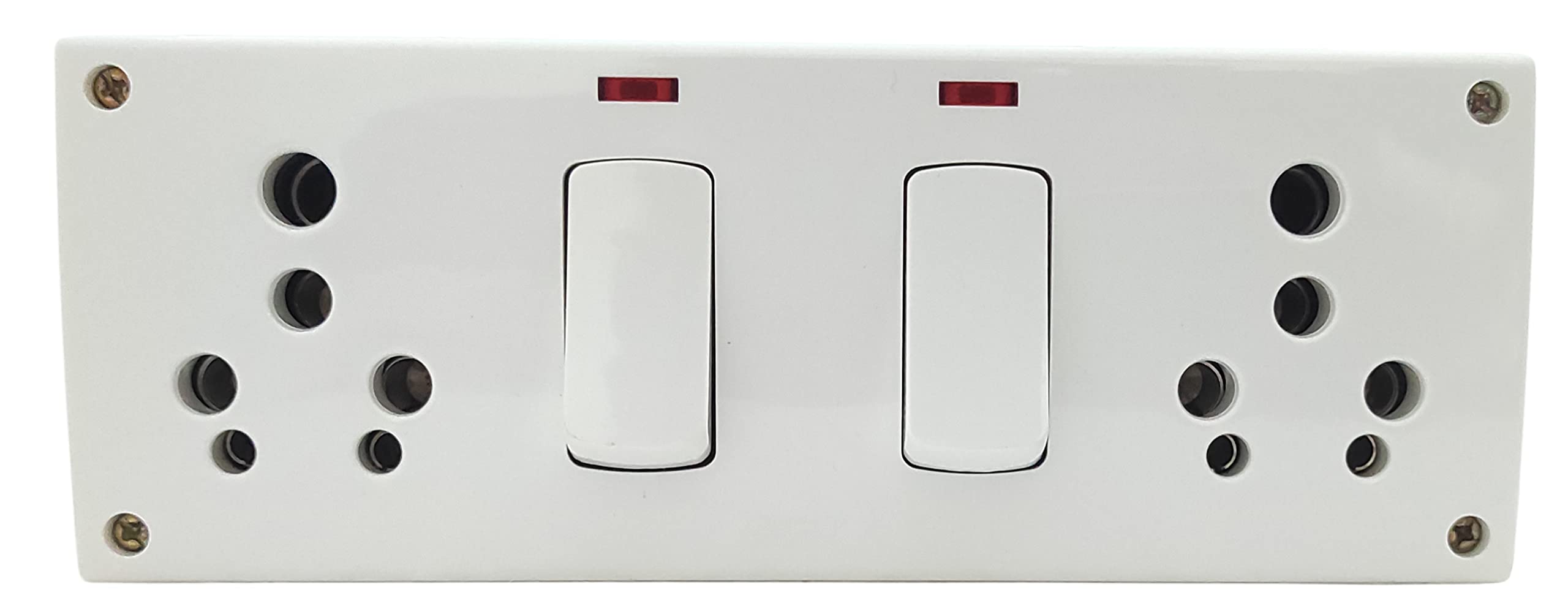 Buy VAD 16 Amp Double Switch and Socket Combined with Indicator ...