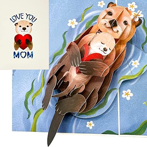 Amazon.com : Liif Otter Mothers Birthday Card, 3D Pop Up Mothers Day ...
