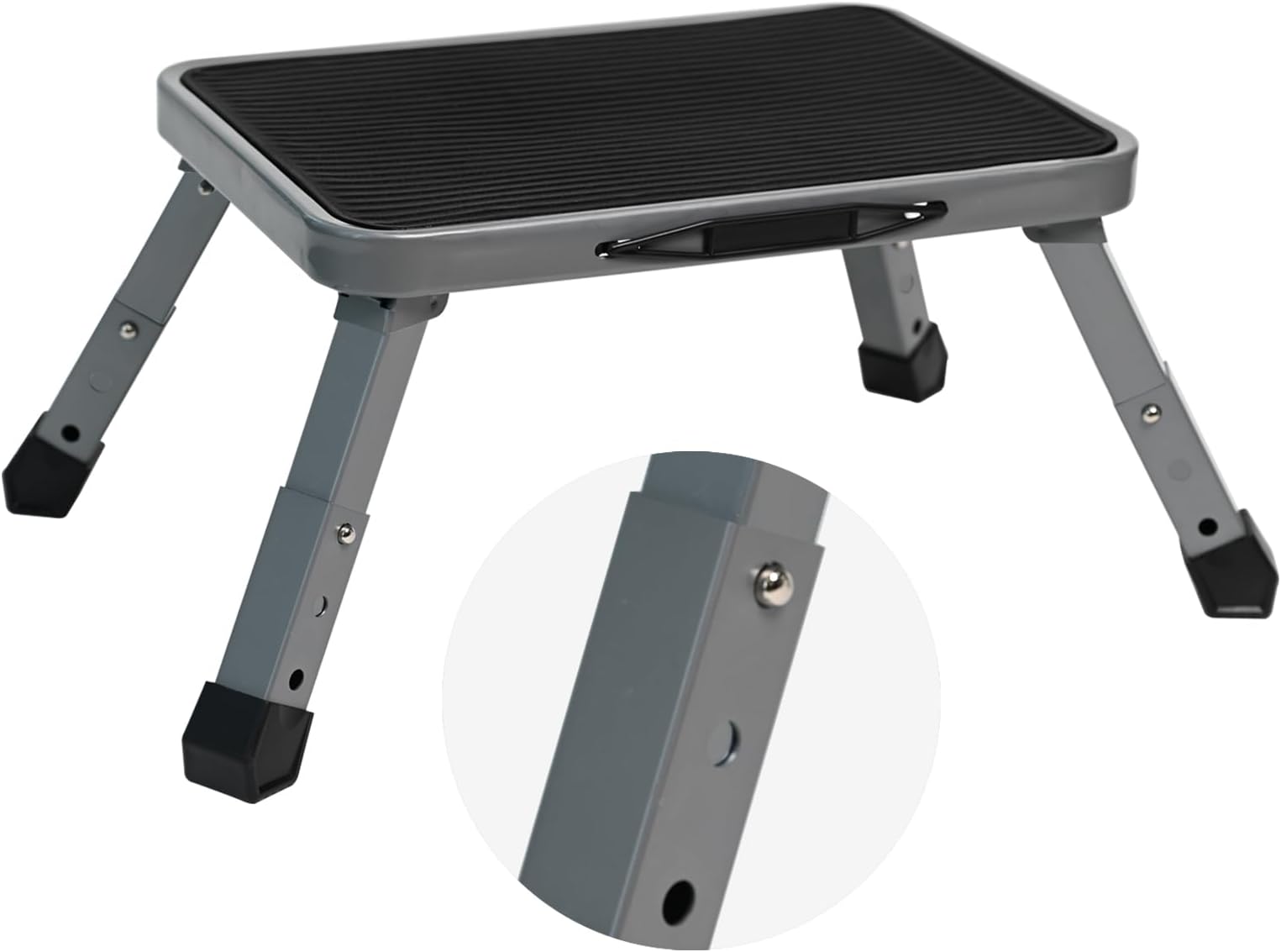 Amazon.com: Folding Step Stool, Height-Adjustable Step Stool with Anti ...