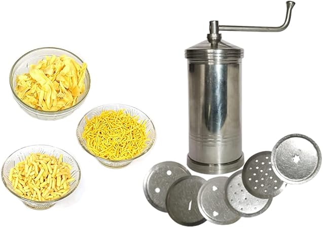 SANGAM Brass Sev Maker Murukku Maker Indian Sev Sancha Gathiya Manual ...