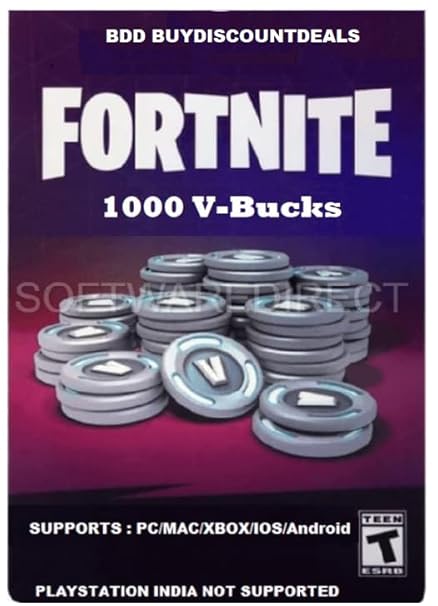 Fortnite 1000 V-Bucks Code Only 1000 vbucks Code (No Cd/Dvd) : Amazon ...
