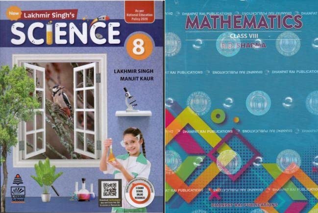 LAKHMIR SINGH SCIENCE BOOK CLASS 8 & RD SHARMA MATHEMATICS CLASS 8(SET ...