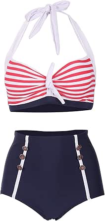 XJYIOEWT Bikini Tops for Women Full Coverage Split Neck Strap Bikini at ...