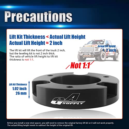 Snapklik.com : GAsupply 2 Front Lift Kit, Strut Spacers Leveling Kit ...