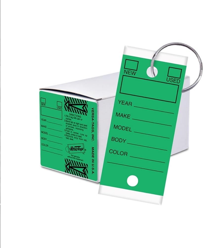 Amazon.com : Green Premium Genuine Versa Car Key Tags for Auto Car ...