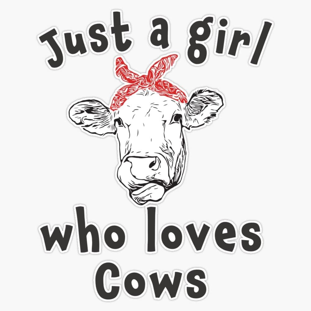 Amazon.com - Love Cows Car Vinyl Sticker Decal 6" farm ranch I love ...
