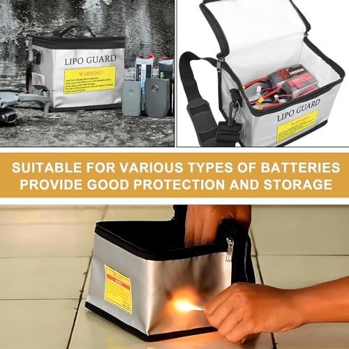Vueinrg Lipo Safe Bag,Fireproof and Explosion-Proof Lipo Bag Battery ...