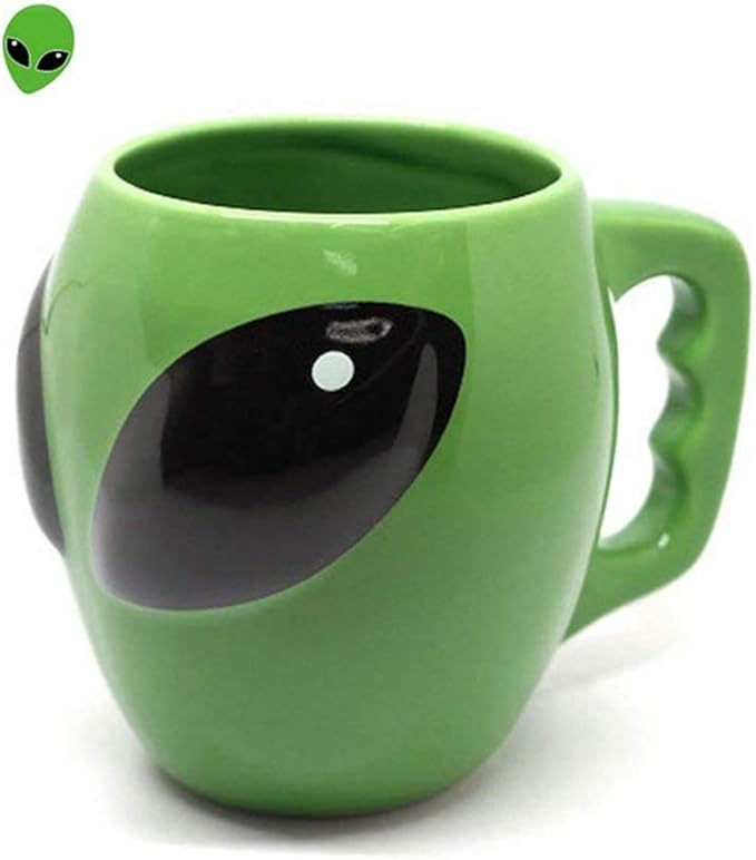 Amazon.com | 3D Aliens Cup Ceramic Cup Cool Mysterious UFO Conspicuous ...