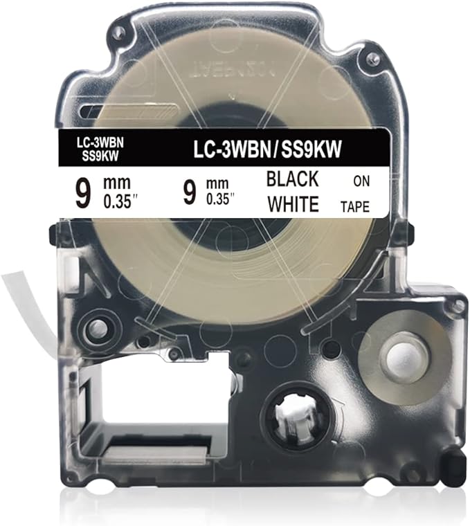 Amazon | 互換キングジム SS9KW 白に黒文字 単品 9mm幅 長さ8m テプラPro テープカートリッジ SR-GL1 SR150 SR250 SR970 SR670 SR750 ...