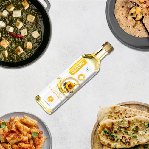 Amazon Brand - Vedaka Cold Pressed Sunflower Oil 1L | Suitable For ...