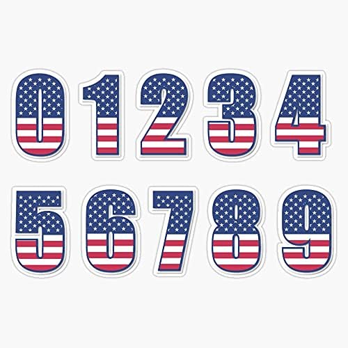 Amazon.com: Usa Flag Numbers Vinyl Decal Wall Laptop Bumper Sticker 5 ...