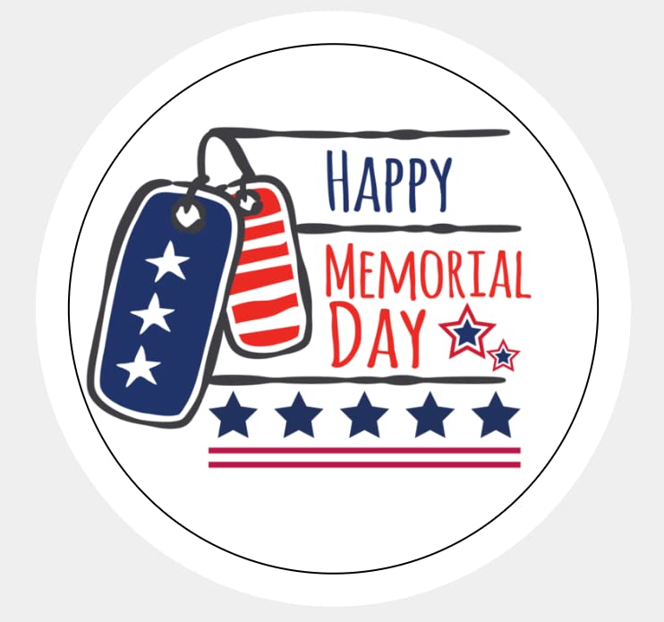 Amazon.com: Happy Memorial Day Stickers, Memorial Day Stickers 2" Round ...